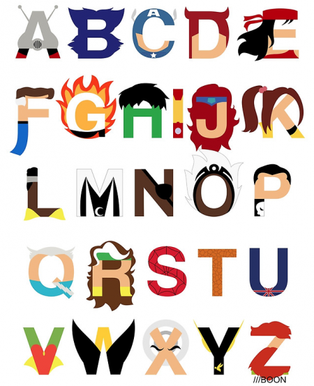 Marvelphabet: La tipografía inspirada en Marvel - GeekandChic