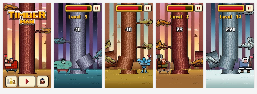 Timberman, el mejor juego para desestresarse... o estresarse (iOS y Android) - GeekandChic