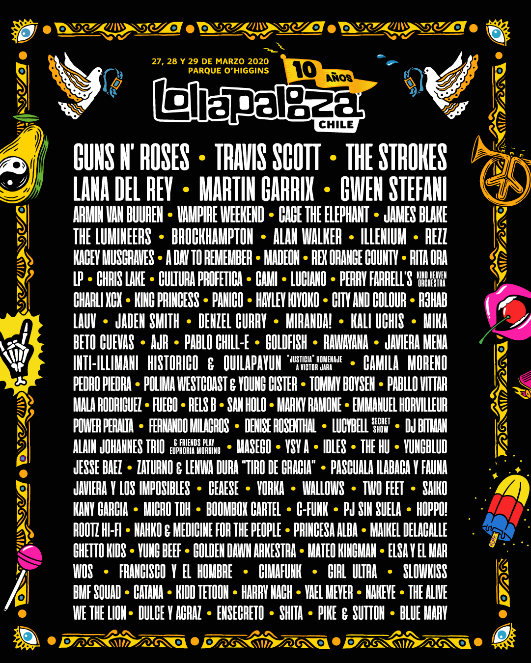 Estos son los artistas que participaran en Lollapalooza 2020 - GeekandChic